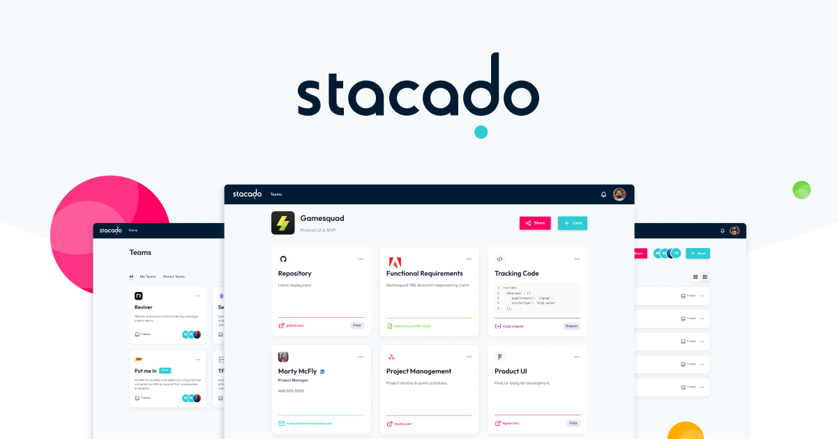 Stacado - Get in sync with just one link.